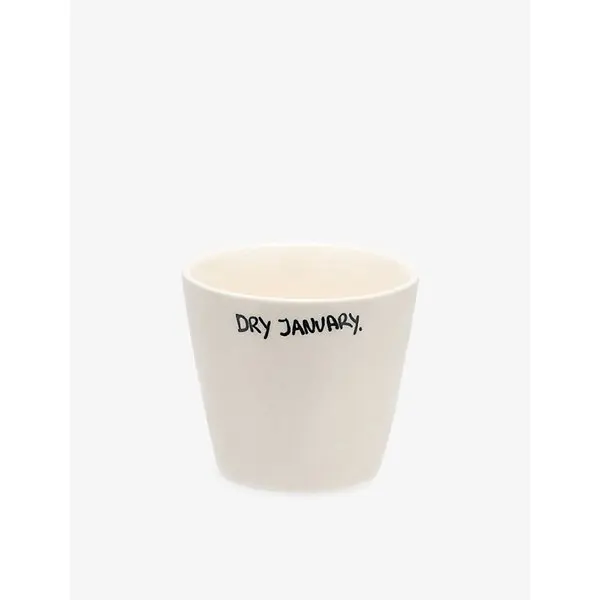 ANNA + NINA Dry January Ceramic Espresso Cup - Black