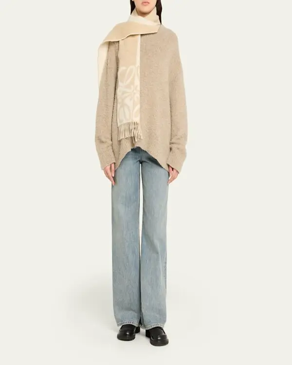 Loewe Wool And Cashmere Anagram Scarf