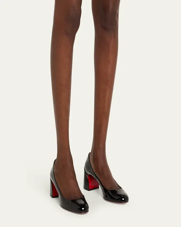 CHRISTIAN LOUBOUTIN 55mm Miss Sab Patent Pumps