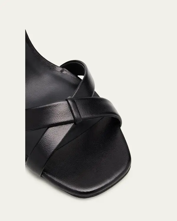 JIMMY CHOO 85mm Elsy Leather Block-heel Sandals