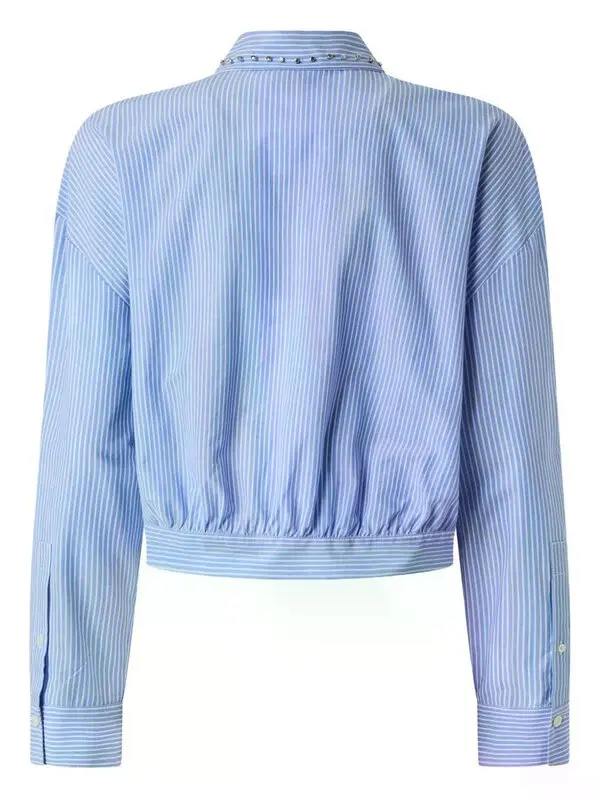 Pinko Striped Embellished Shirt - Blue