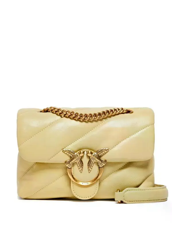 Pinko Small Love Quilted Chain Cross Body Bag - Neutrals