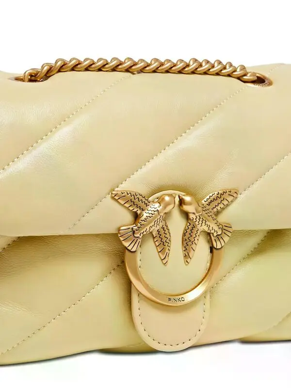 Pinko Small Love Quilted Chain Cross Body Bag - Neutrals