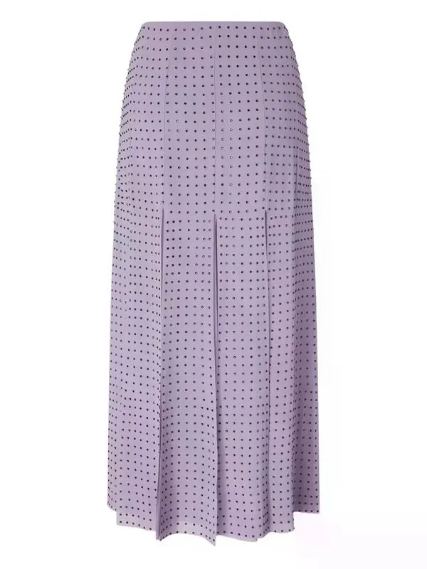 Pinko Embellished Midi Skirt With Fringes