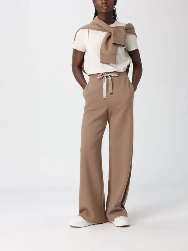 Max Mara Pants With Contrast Piping - Camel
