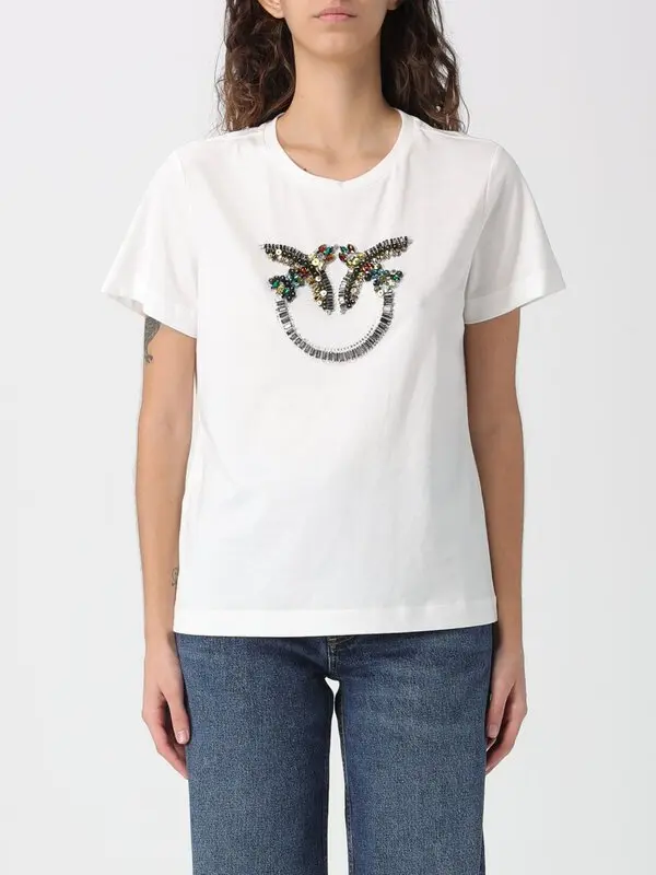 Pinko Embellished T-shirt - White