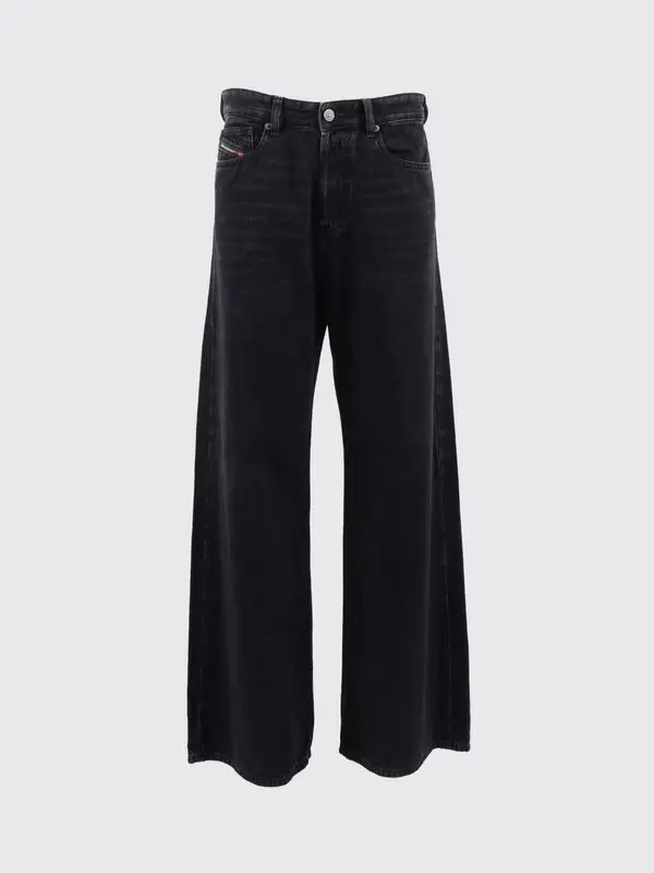 DIESEL® Wide Leg Denim Pants - Black