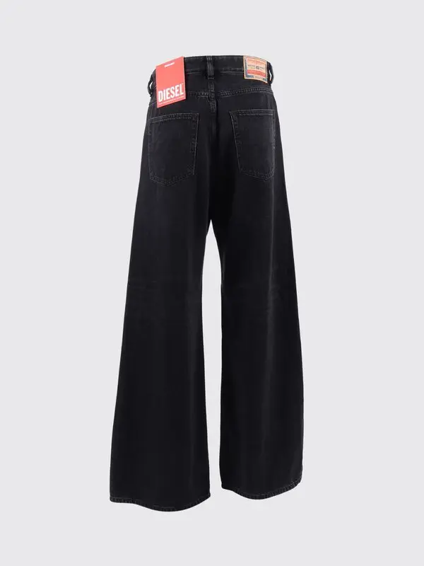 DIESEL® Wide Leg Denim Pants - Black