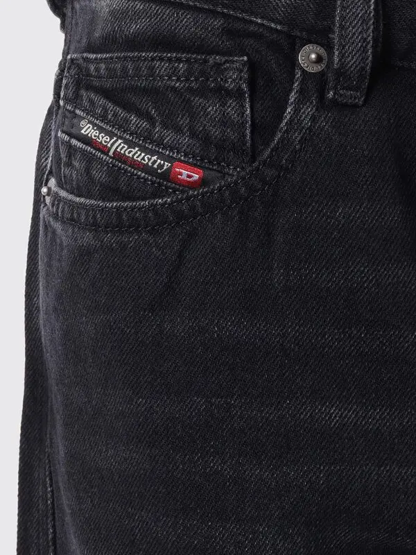 DIESEL® Wide Leg Denim Pants - Black