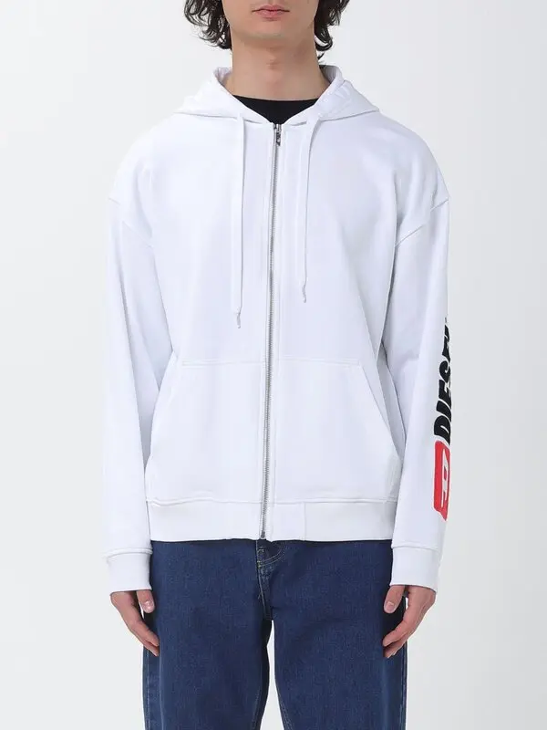 DIESEL® Full Zip Sweatshirt - White