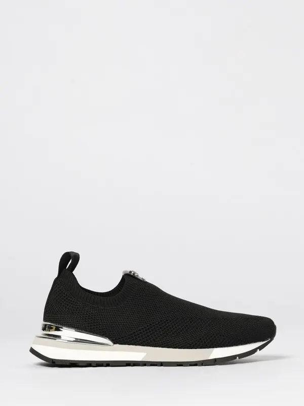 Michael Kors Slip-on Sneakers With Metallic Accent - Black
