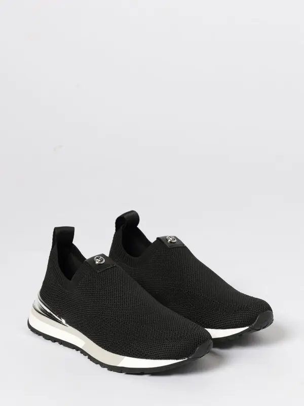 Michael Kors Slip-on Sneakers With Metallic Accent - Black