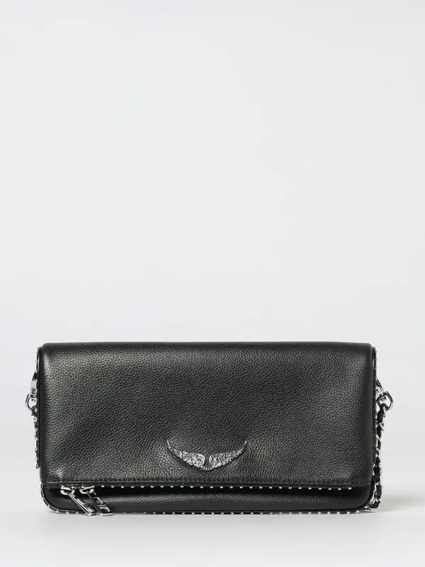 Zadig&Voltaire Studded Leather Clutch - Black
