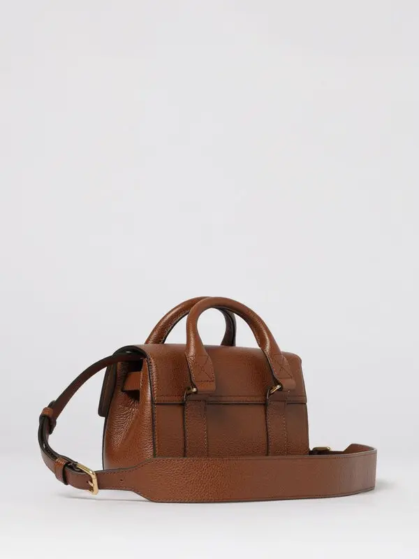 Mulberry Leather Handbag With Turn Lock Closure