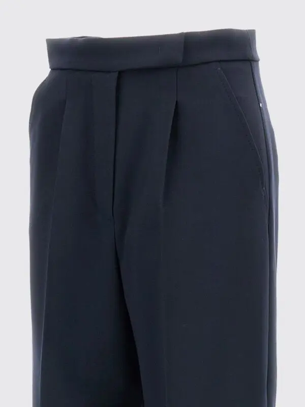 Max Mara Tailored Pants With Cuffed Hem - Blue