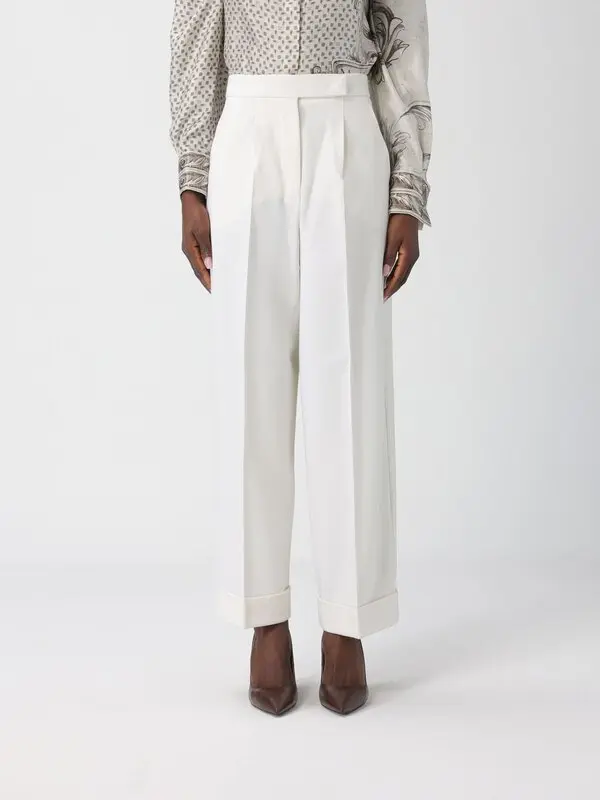 Max Mara Wide Leg Trousers - White