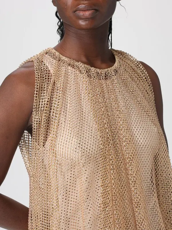 Sportmax Sleeveless Embellished Top - Camel