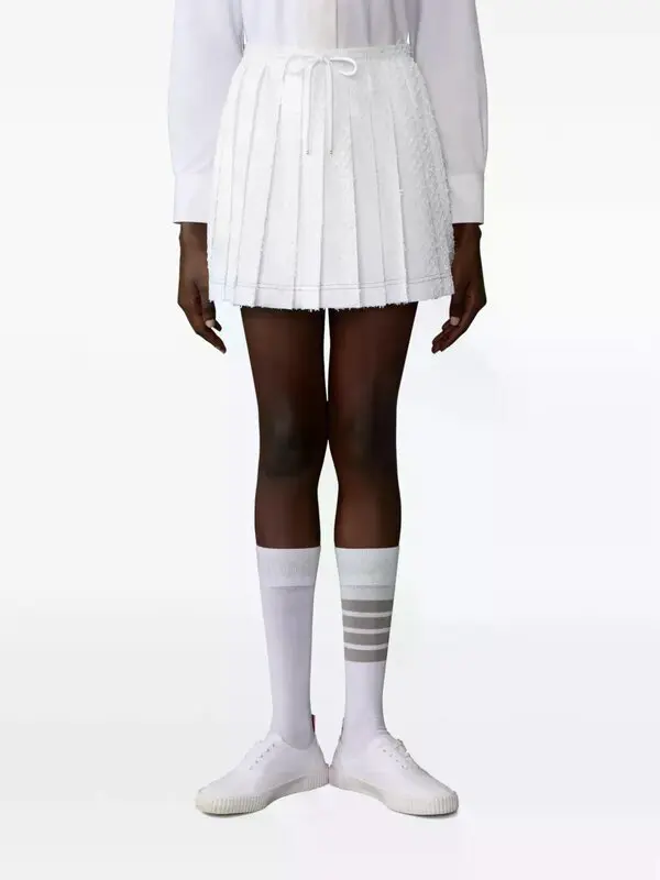 Thom Browne Eyelash Tweed Pleated Skirt
