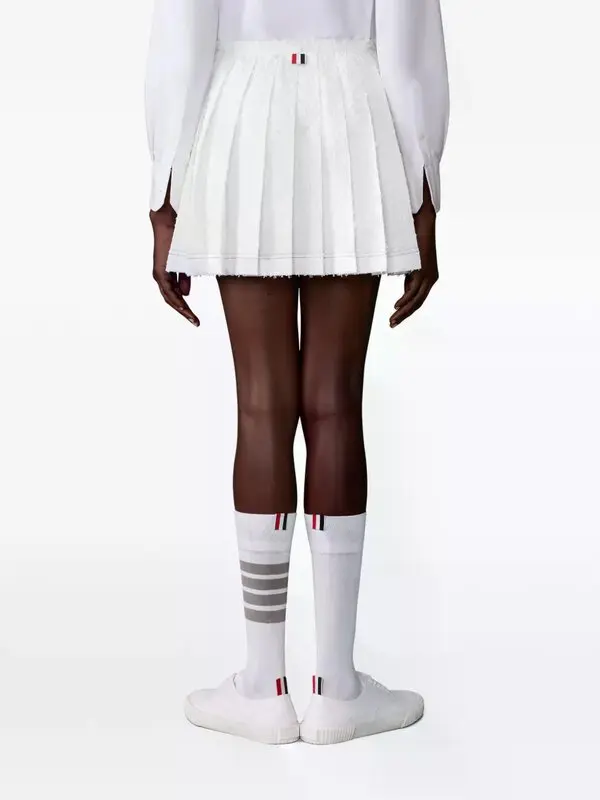 Thom Browne Eyelash Tweed Pleated Skirt