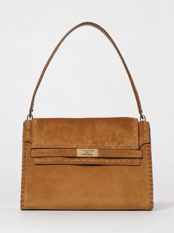 Tory Burch Suede Shoulder Bag - Brown