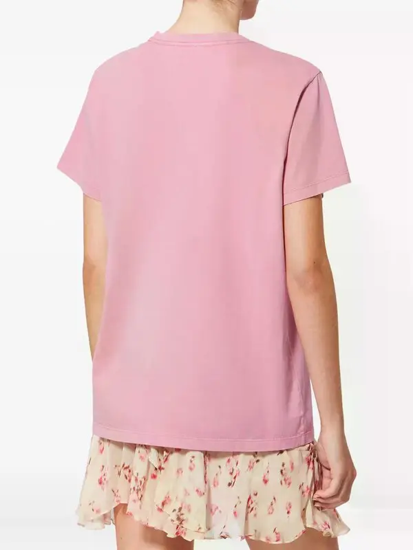 MARANT ETOILE Logo Detail Short Sleeve T-shirt - Pink