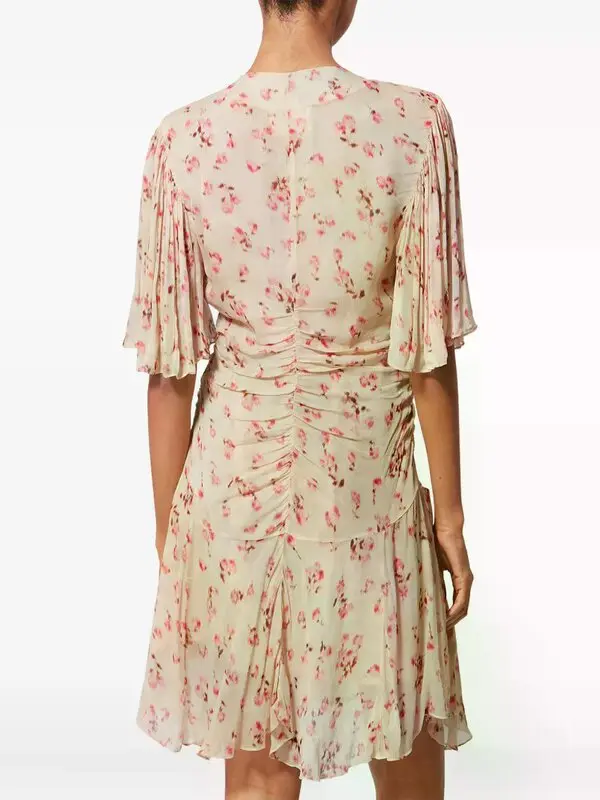 MARANT ETOILE Vivienne Floral-pattern Midi Dress - Neutrals