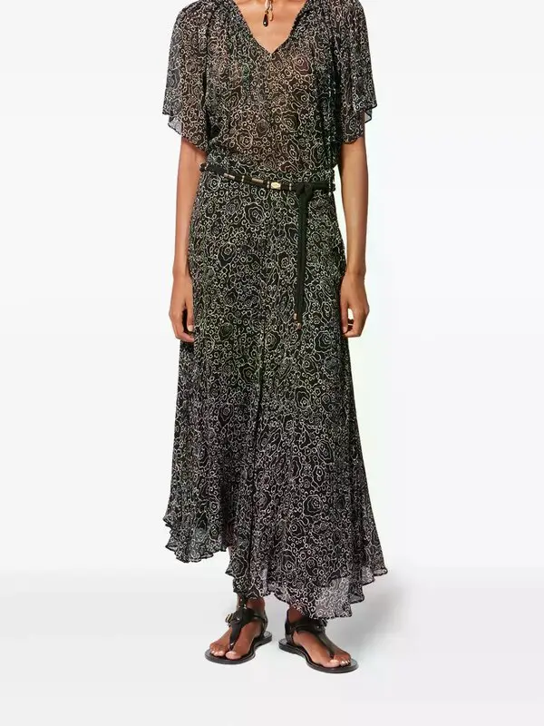 MARANT ETOILE Lycia Floral-print Midi Skirt