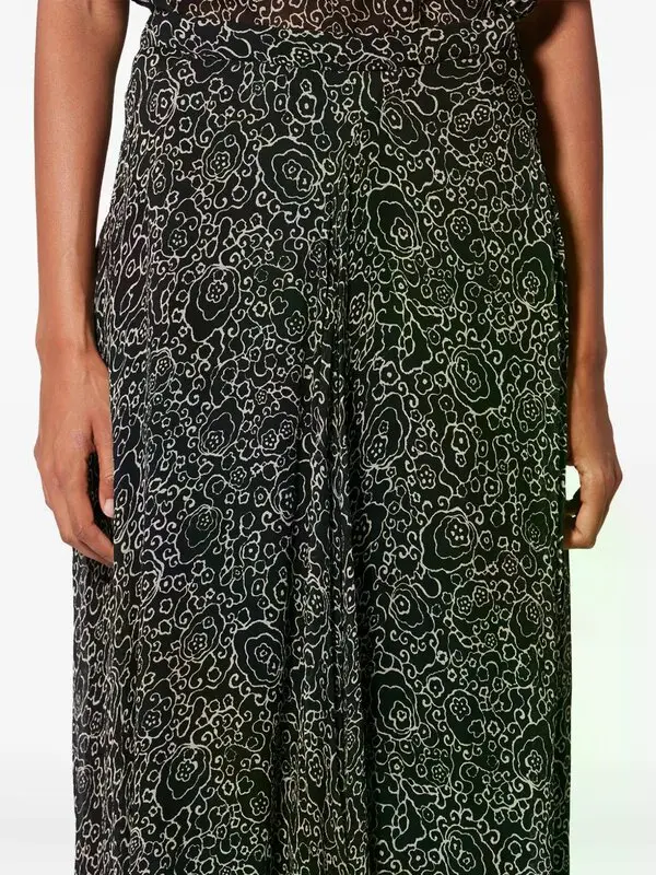 MARANT ETOILE Lycia Floral-print Midi Skirt