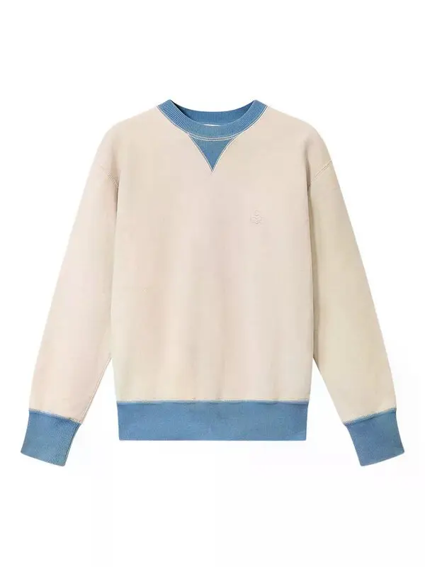 MARANT Logo-embroidered Sweatshirt - Neutrals