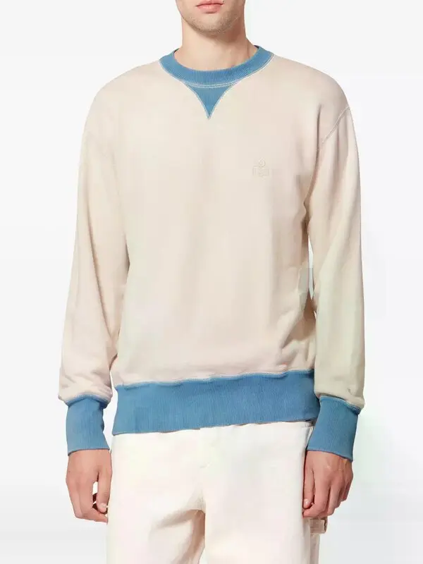 MARANT Logo-embroidered Sweatshirt - Neutrals