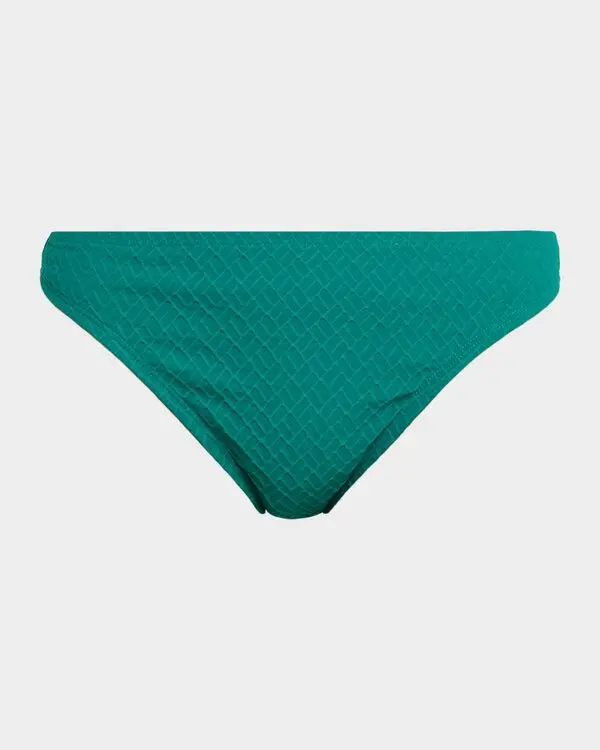 La Blanca Textured Tides Hipster Bikini Bottoms