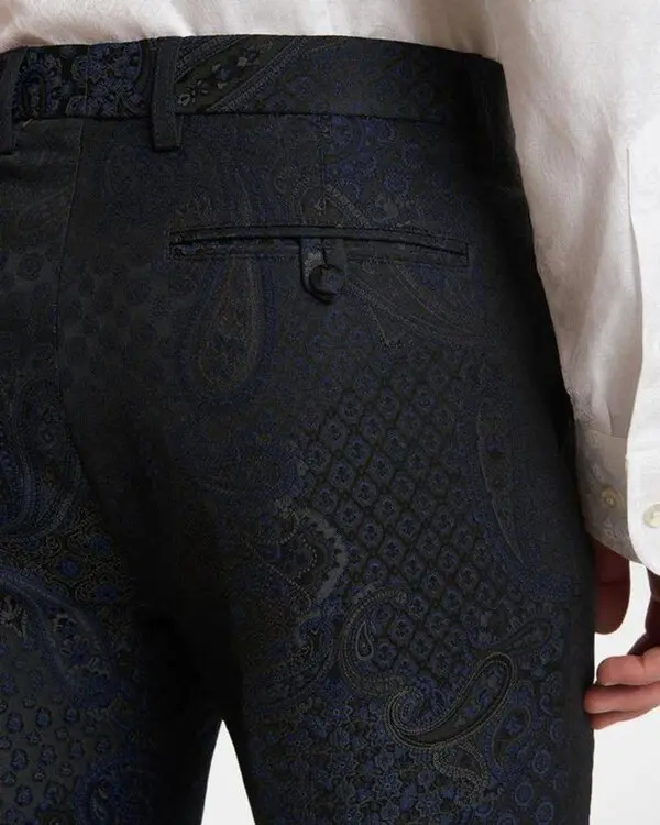 Etro Paisley Jacquard Flat-front Trousers