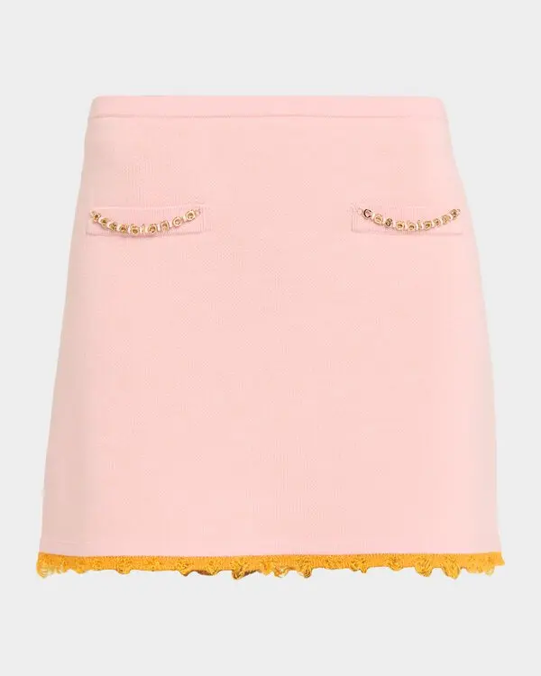 Casablanca Frayed Mini Skirt