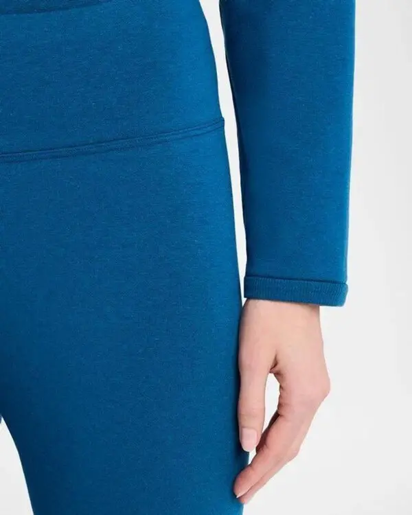 Eileen Fisher Petite High-rise Cropped Terry Leggings - Atlantis