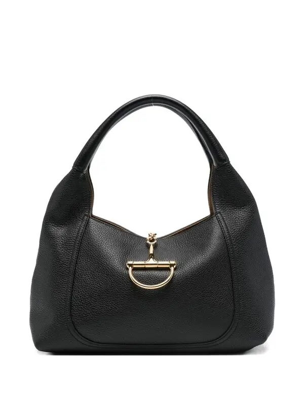 Gucci Softbit Leather Shoulder Bag - Black