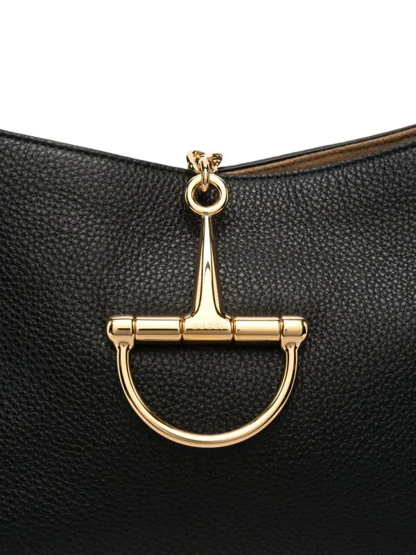 Gucci Softbit Leather Shoulder Bag - Black