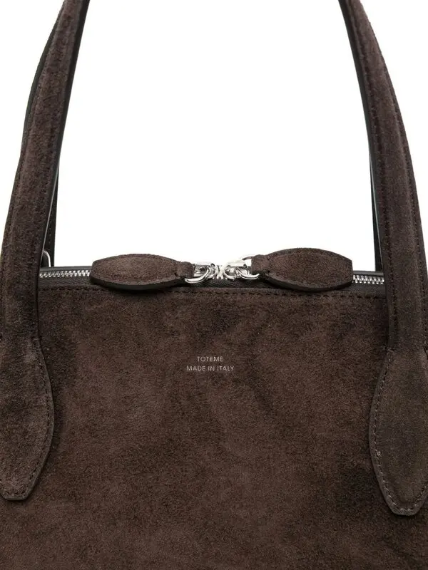 TOTEME Suede Leather Tote Bag - Brown