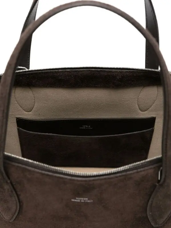 TOTEME Suede Leather Tote Bag - Brown