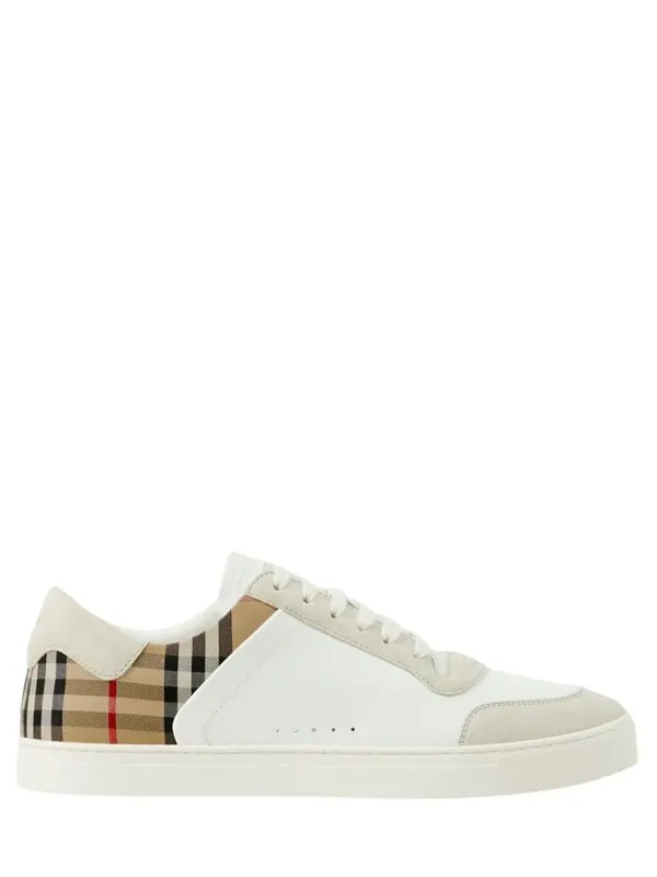 Burberry Stevie Leather Sneakers - White