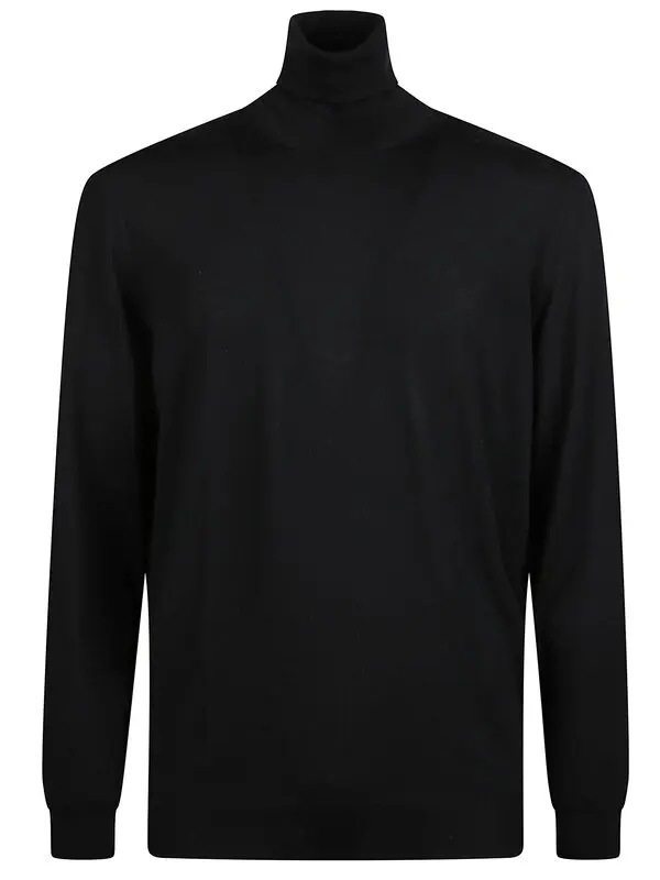 DRUMOHR Turtleneck Long Sleeve Sweater - Black