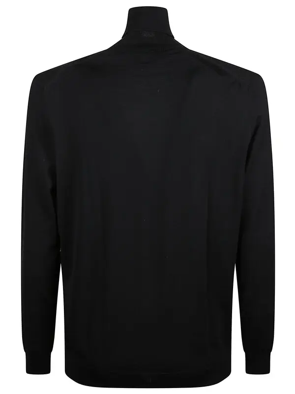 DRUMOHR Turtleneck Long Sleeve Sweater - Black