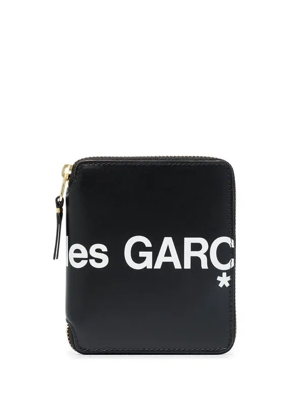 Comme Des Garçons Bi-fold Wallet With Zip - Black