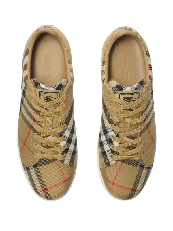 Burberry Check Pattern Sneakers