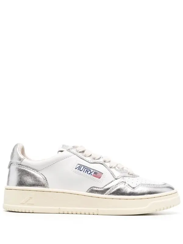 AUTRY Medialist Low Leather Sneakers - Silver