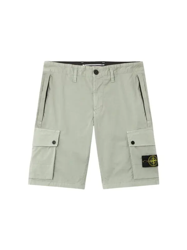Stone Island Cotton Twill Shorts - Green
