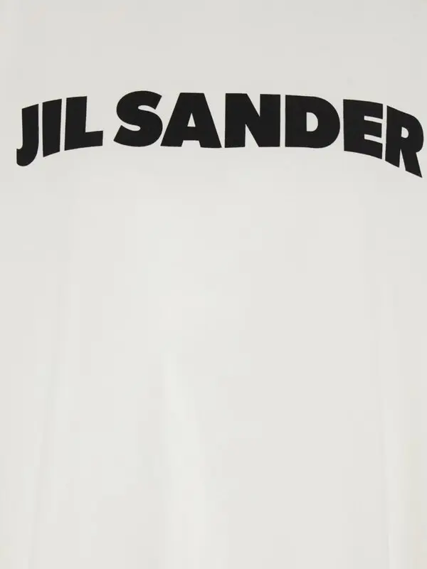 JIL SANDER Cotton T-shirt With Logo Detail - White