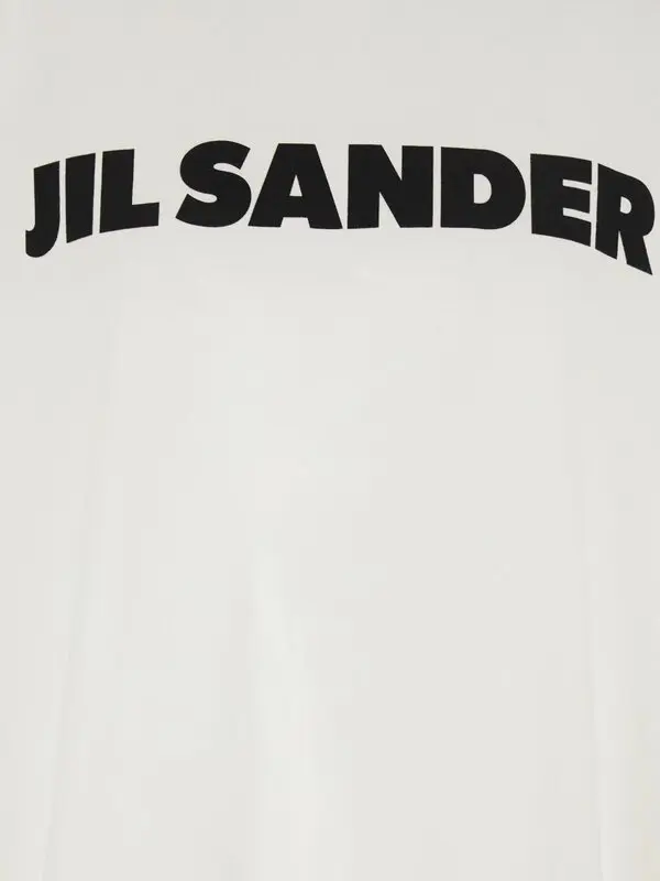 JIL SANDER Cotton T-shirt With Logo Detail - White