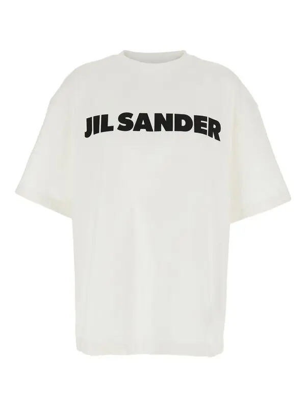 JIL SANDER Cotton T-shirt With Logo Detail - White