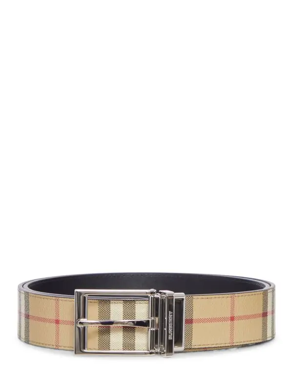 Burberry Check Belt - Beige