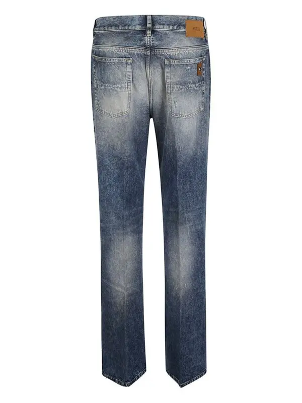 Amiri Slashed Boot-cut Jeans - Blue